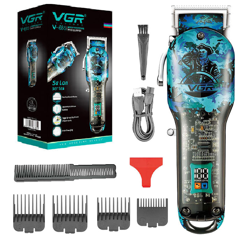 Mașină de Tuns VGR V-685 cu Design Transparent – Performanță și Versat – ProRedus.ro