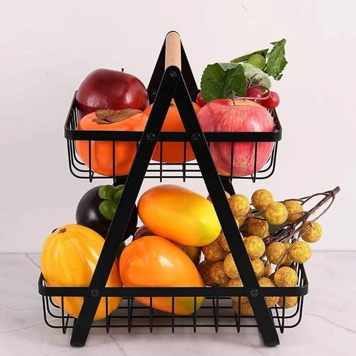 Fructiera Etajata pentru Bucatarie cu Doua Compartimente 30 x 20 x 10 ...